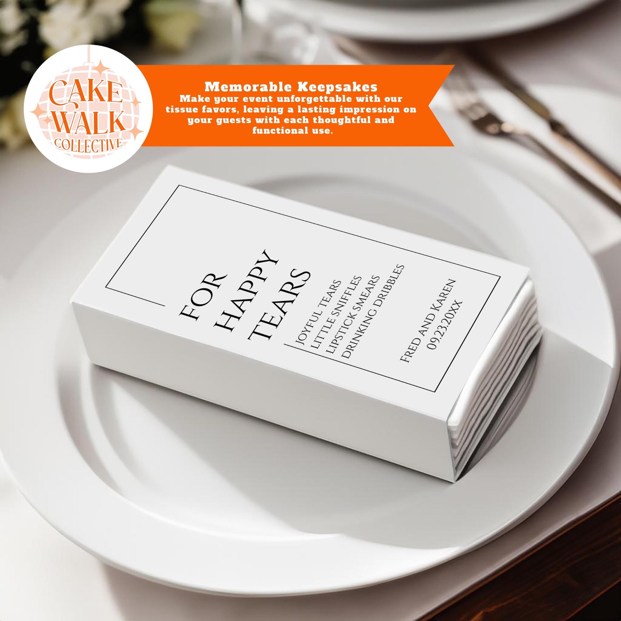 Set of 25 Personalized Tissue Packs Wedding Favors Ceremony Wedding ...