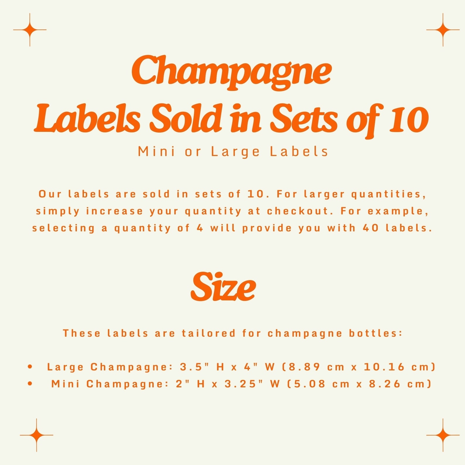 Set of 10 Personalized Champagne Bottle Labels | Large and Mini ...