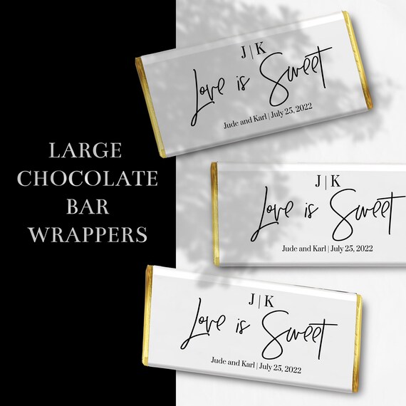 Chocolate Bar Wrappers Wedding