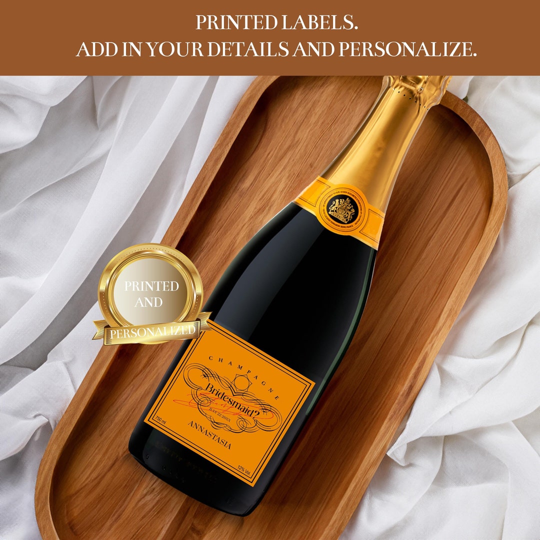 PRINTED Custom Prosecco/ Champagne Label | Personalized Gift ...