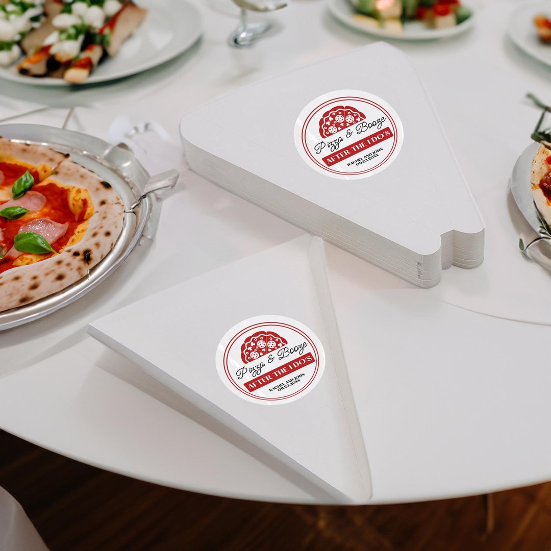 Set of 20 Personalized Event and Wedding Pizza Trays | Midnight Snack ...
