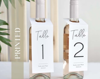 PRINTED Sold in Sets of 5 Wine and Champagne Hang Tags Table Number ...