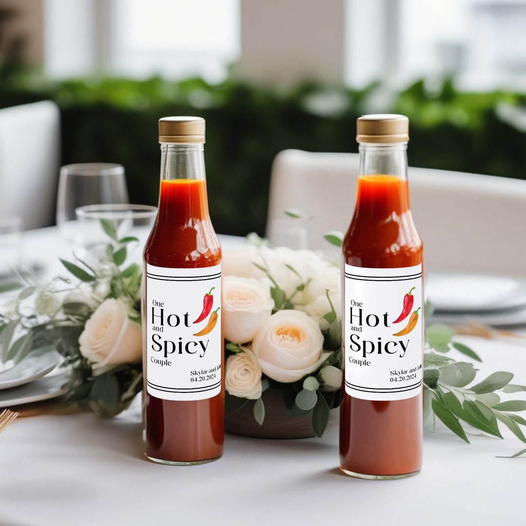 Set of 24 Hot Sauce Labels| Bottle Labels | Custom Labels Stickers ...