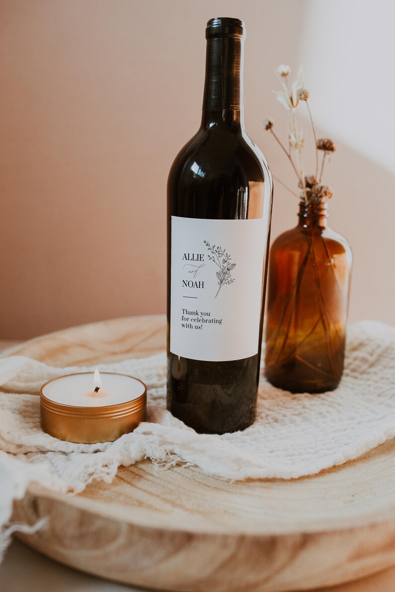 Set of 10 Personalized Wine Labels for Anniversaries, Weddings ...