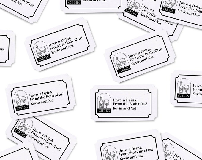 Wedding Drink Tickets | Have a Drink on Us | Event Voucher | Wedding ...