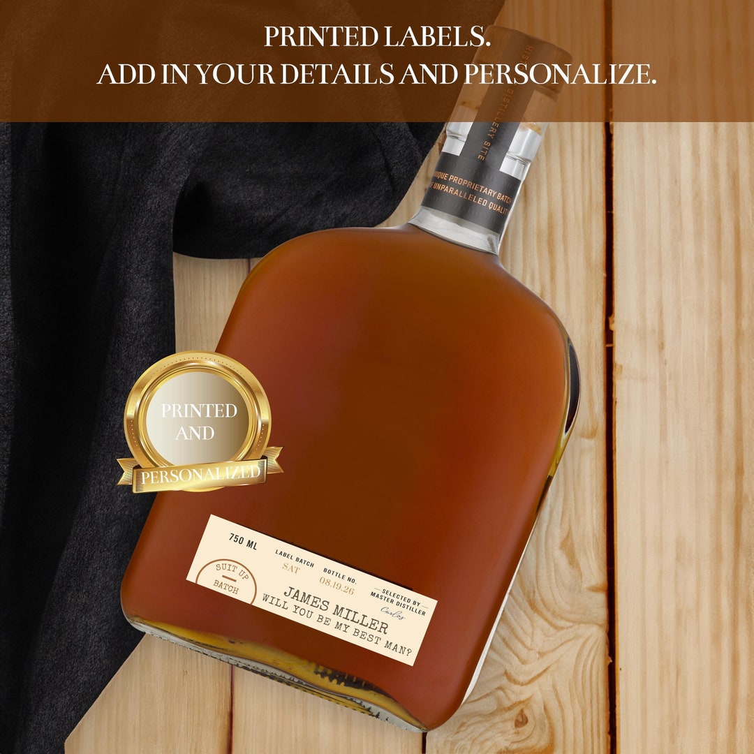 Whiskey Labels Personalized Liquor Bottle Labels for Groomsmen Proposal ...