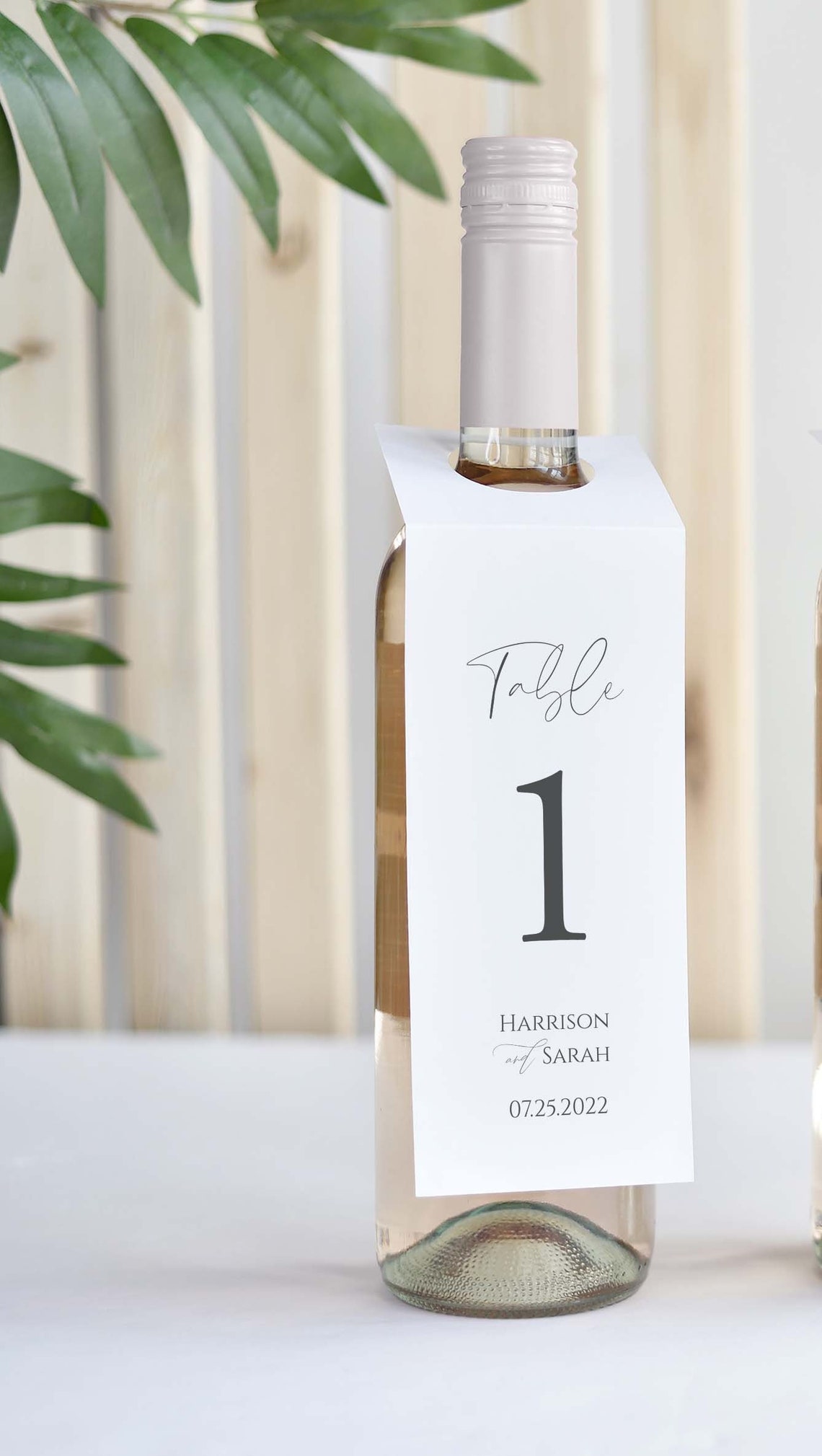 PRINTED Sold in Sets of 5 Wine and Champagne Hang Tags Table Number ...