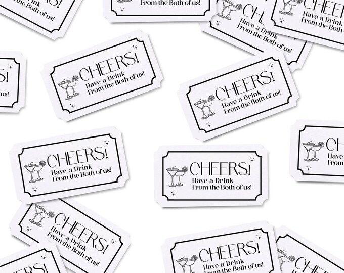 Wedding Drink Tickets | Have a Drink on Us | Event Voucher | Wedding ...