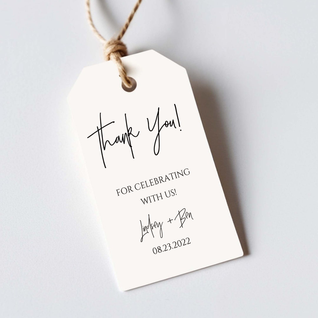 Set of 25 Personalized Gift Tags | Favor Tags | Thank You Tags ...