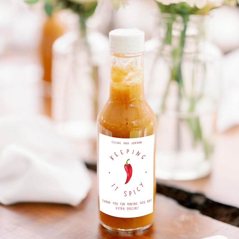 Set of 24 Hot Sauce Labels| Bottle Labels | Custom Labels Stickers ...