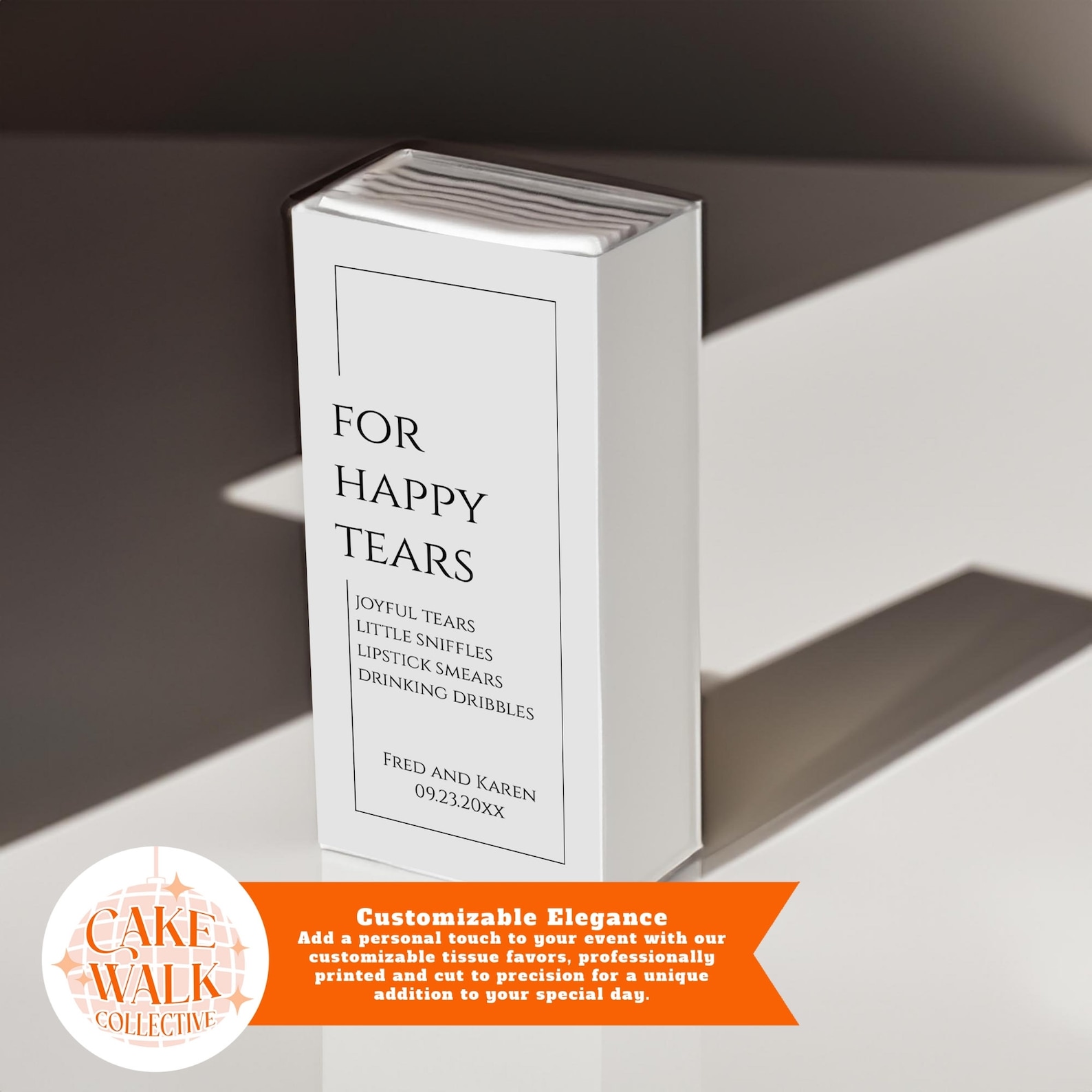 Set of 25 Personalized Tissue Packs Wedding Favors Ceremony Wedding ...