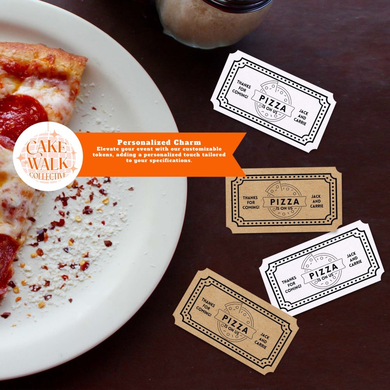 Set of 21 Food Truck Tickets | Pizza Vouchers | Wedding Meal | Party ...