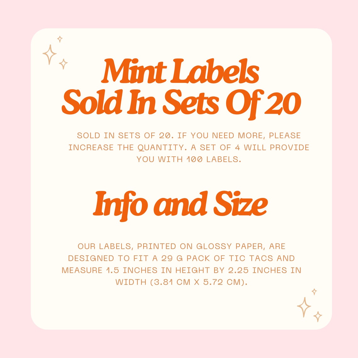 Set of 20 Personalized Wedding Mint Labels | Mint Stickers | Custom ...