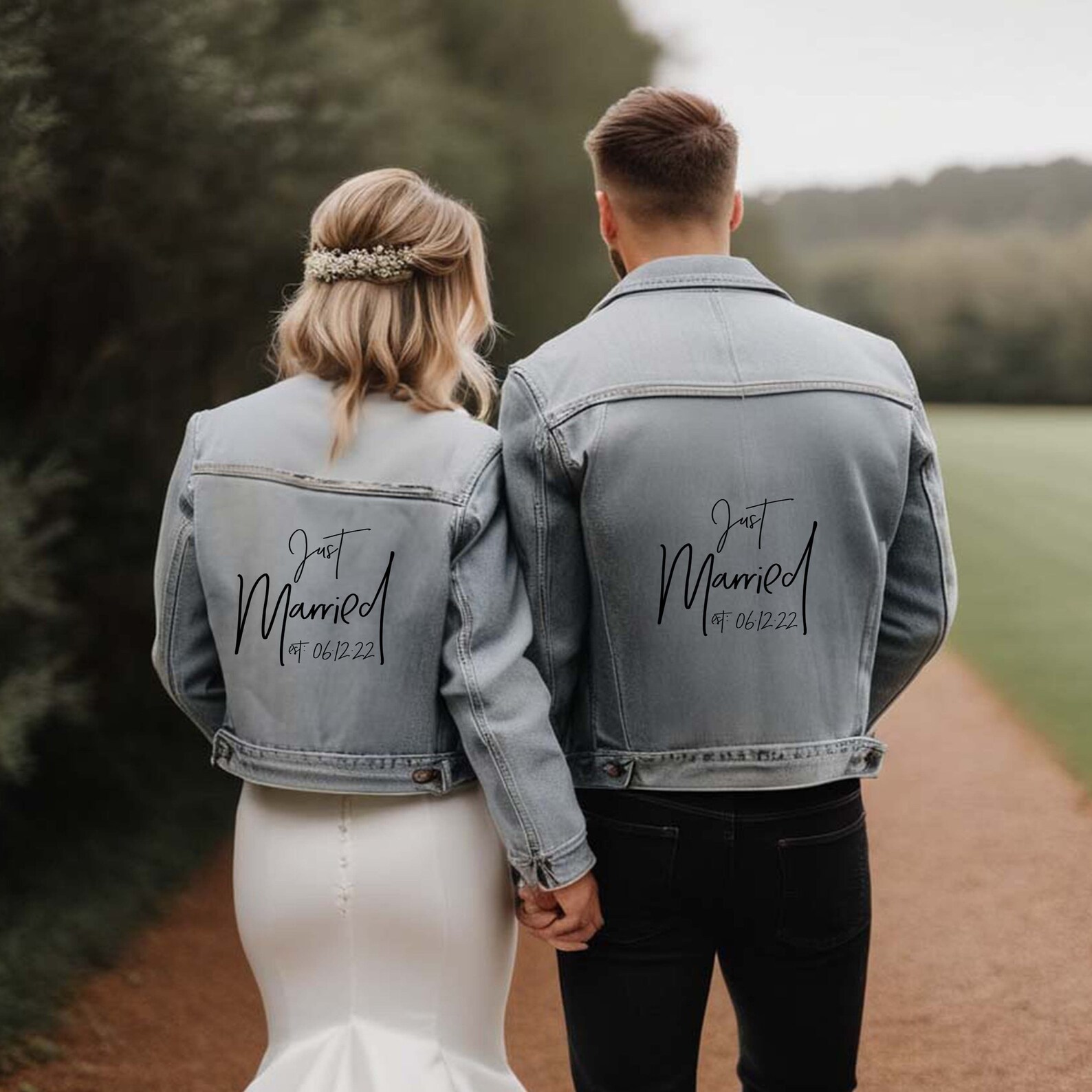 Iron on Jacket Decal Permanent Vinyl Decals for Denim or Leather Bride ...