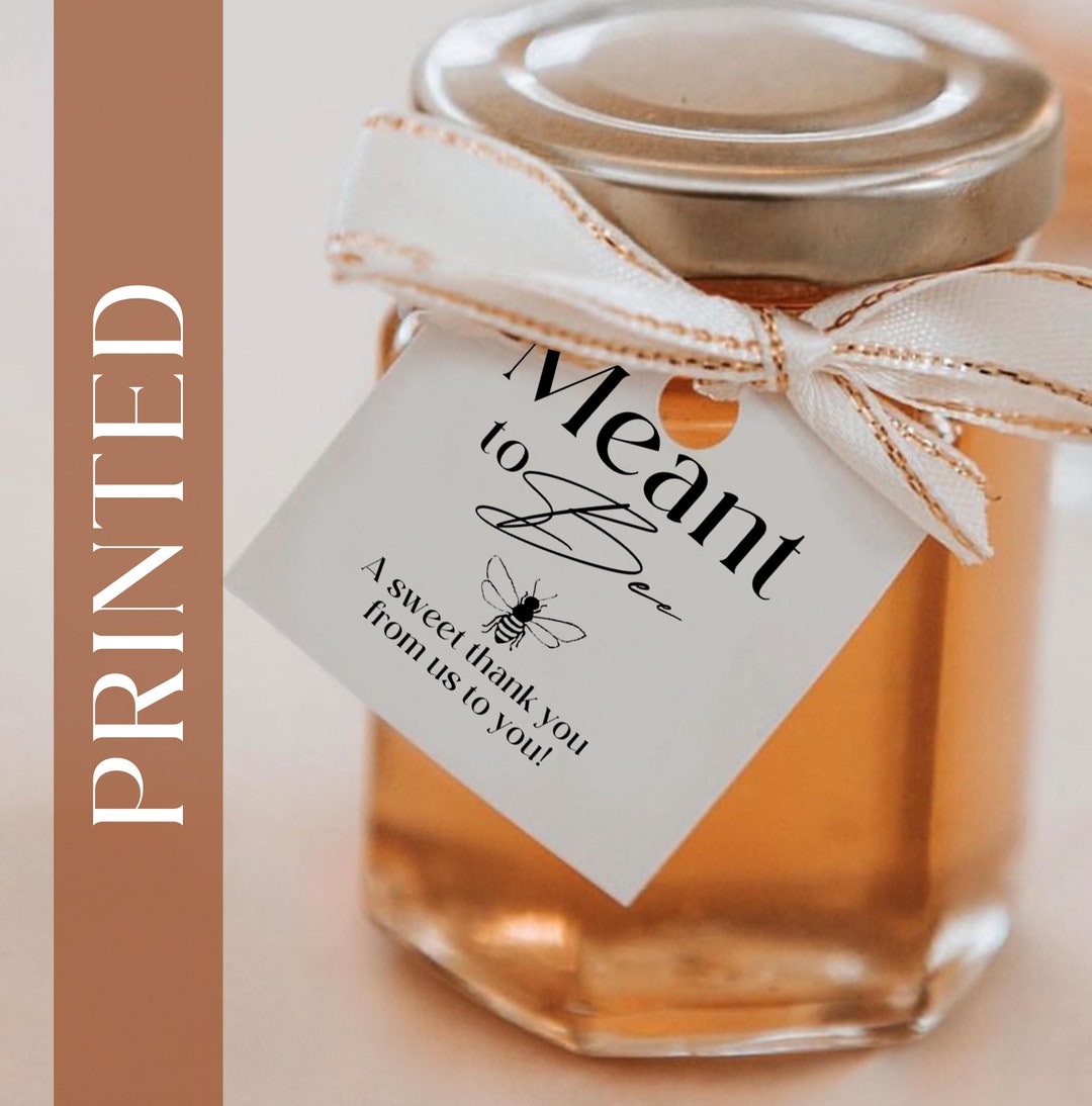 PRINTED Set of 9 Honey Jar Favor Tags Honey Tags Bridal Shower Favor ...