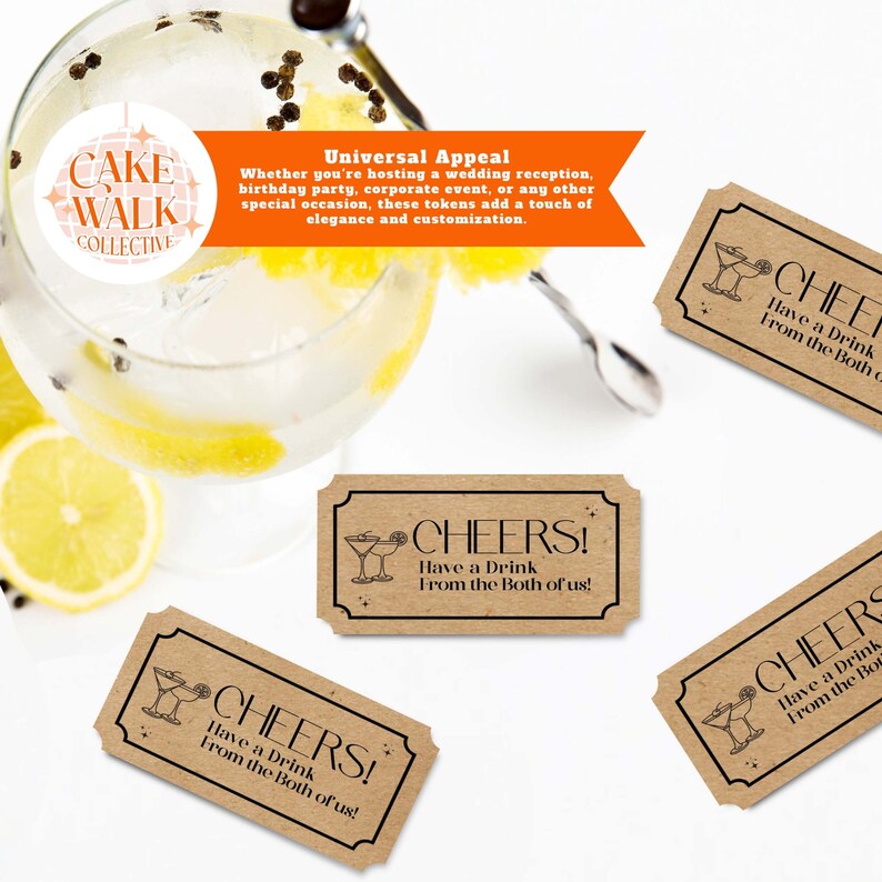 Wedding Drink Tickets Have a Drink on Us Event Voucher Wedding Bar ...