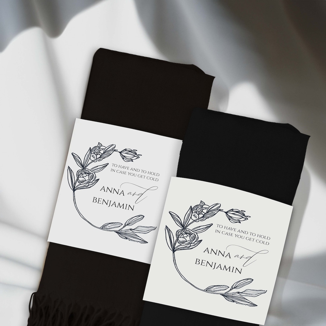 Set of 25 Custom Blanket Labels | Custom Scarf Wrap | Pashmina Labels ...