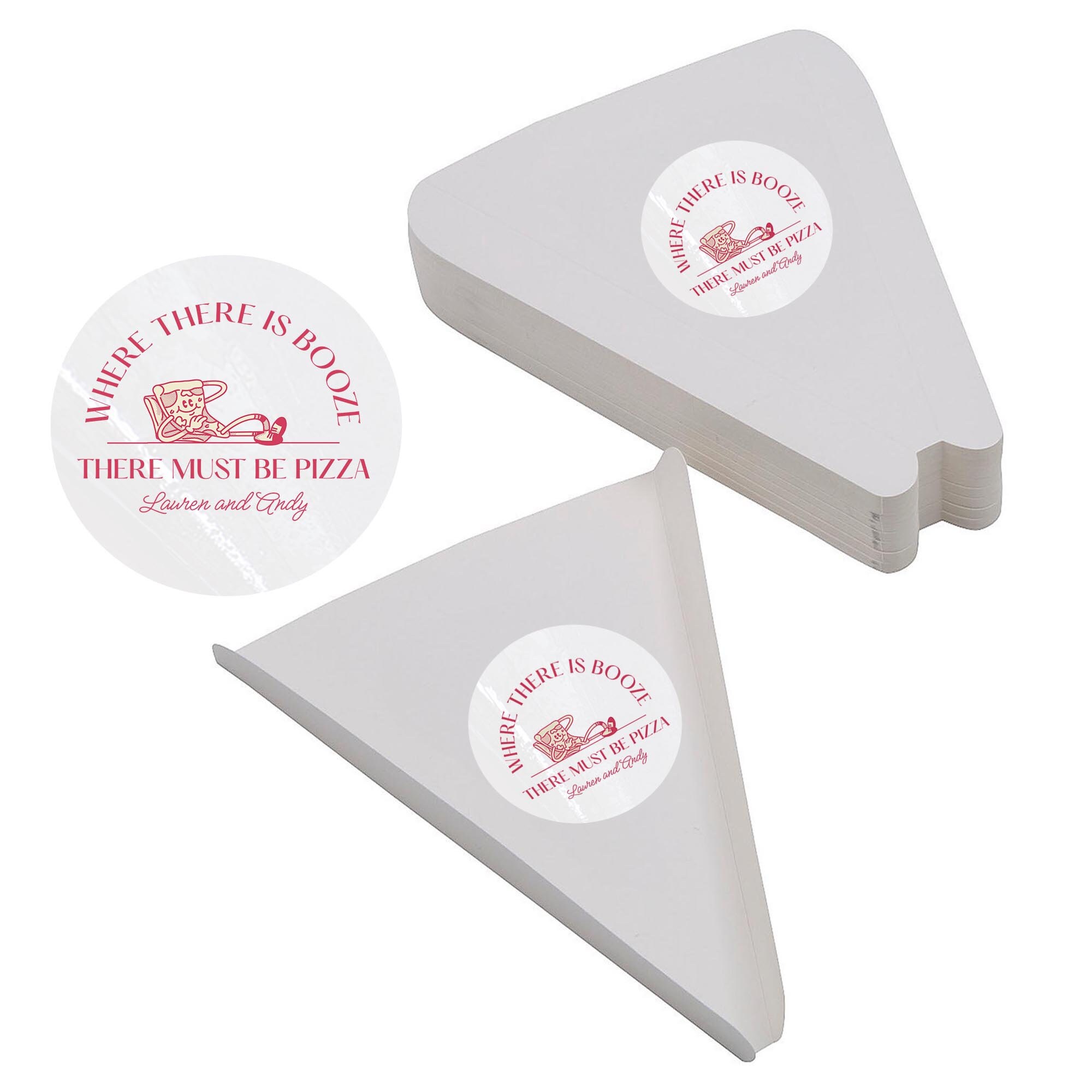 Set of 20 Personalized Event and Wedding Pizza Trays | Midnight Snack ...