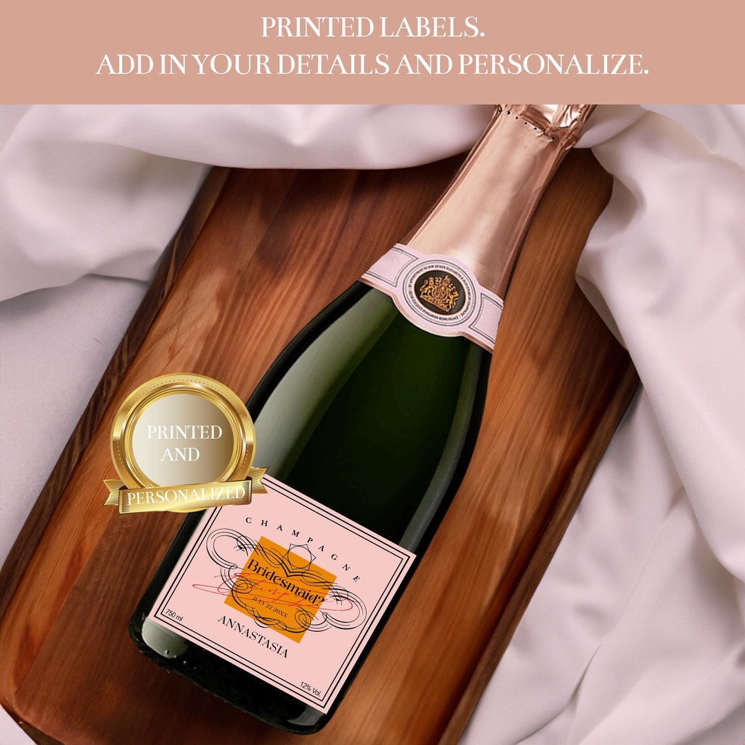 PRINTED Custom Prosecco/ Champagne Label | Personalized Gift ...