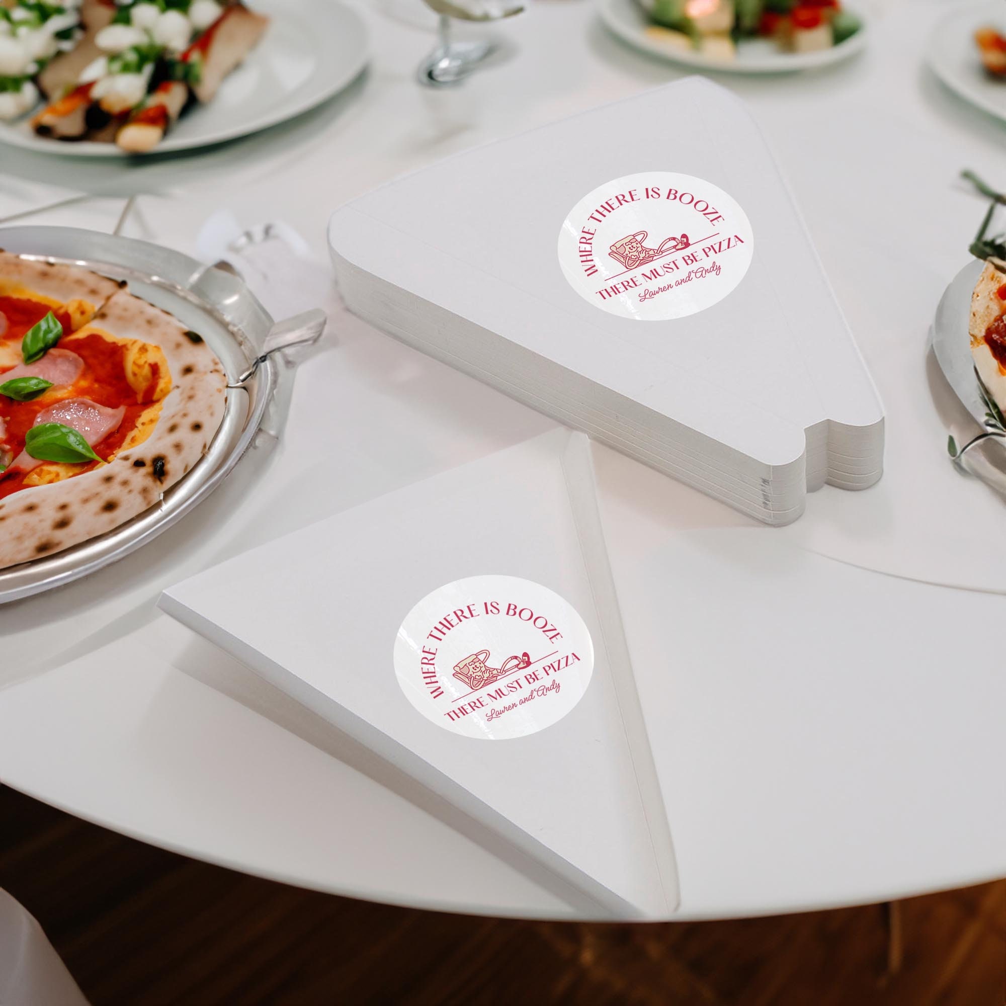 Set of 20 Personalized Event and Wedding Pizza Trays | Midnight Snack ...