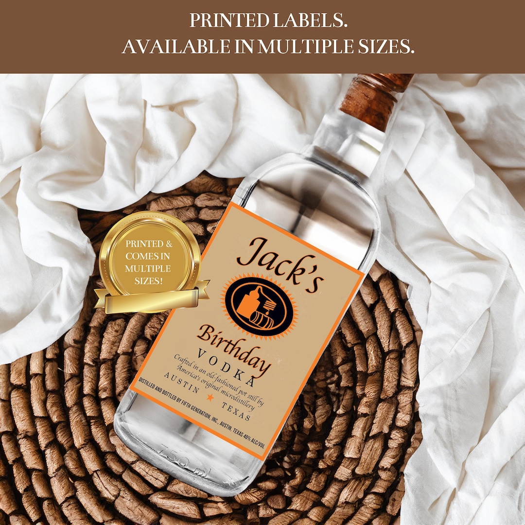 Personalized Vodka Labels for 50ml, 375 Ml, 750ml Bottles | Vodka ...