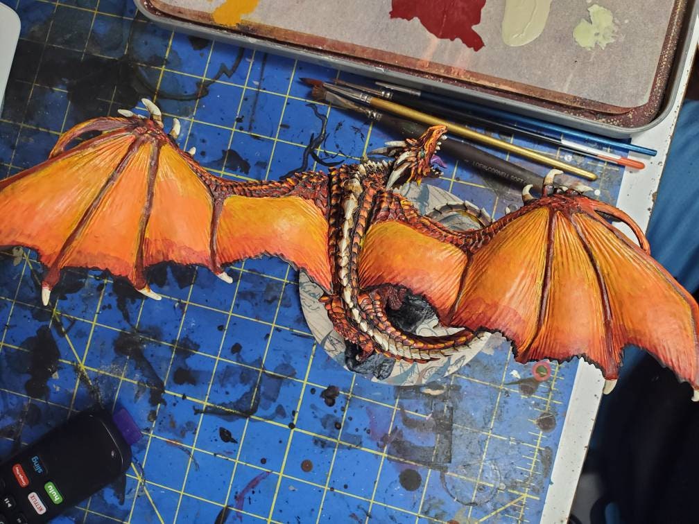 Giant Red Dragon Perfect for Your Tabletop Dnd, Pathfinder or Other ...