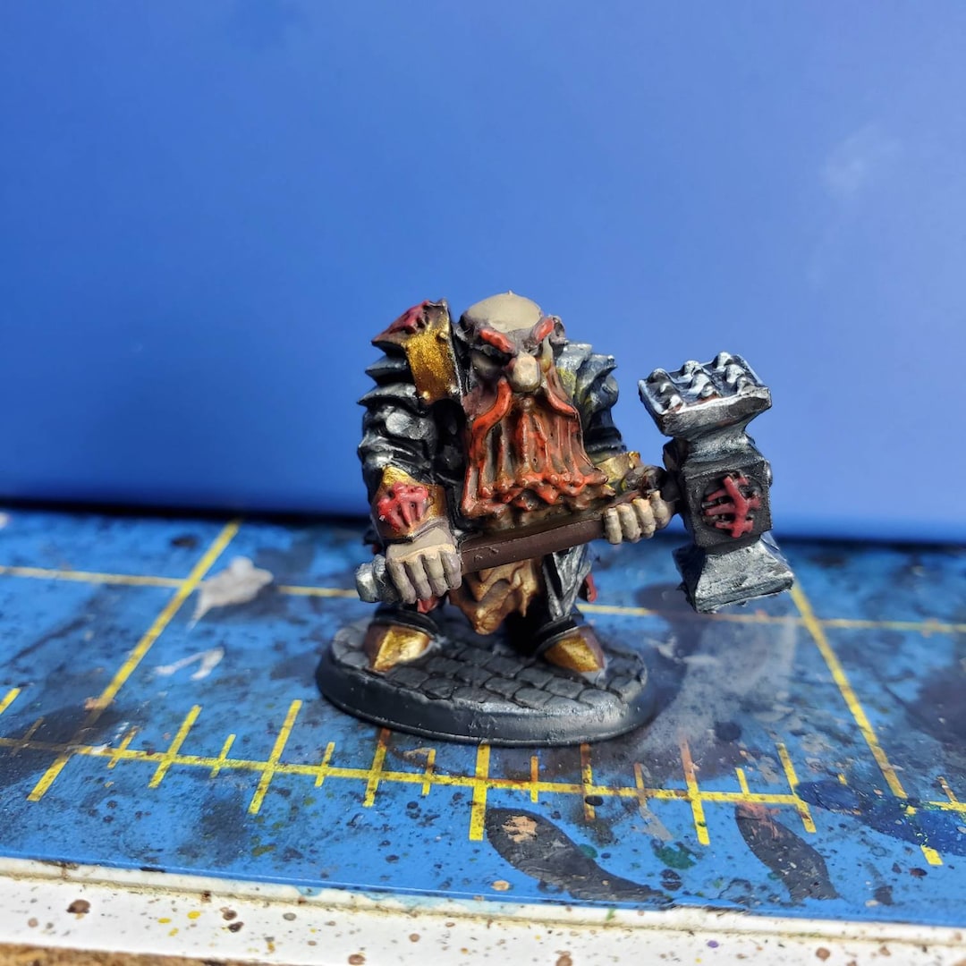 Hand Painted Dwarf Mini From the Reaper Bones Black Line of Miniatures ...