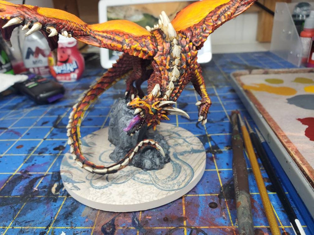 Giant Red Dragon Perfect for Your Tabletop Dnd, Pathfinder or Other ...