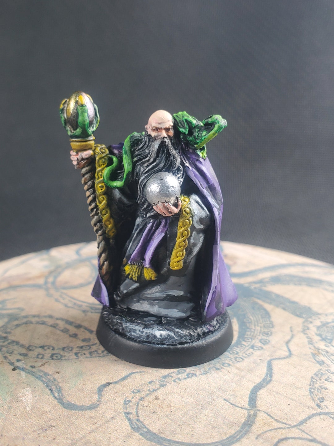 Hand Painted METAL Human Wizard Miniature for Dnd, Pathfinder or Other ...
