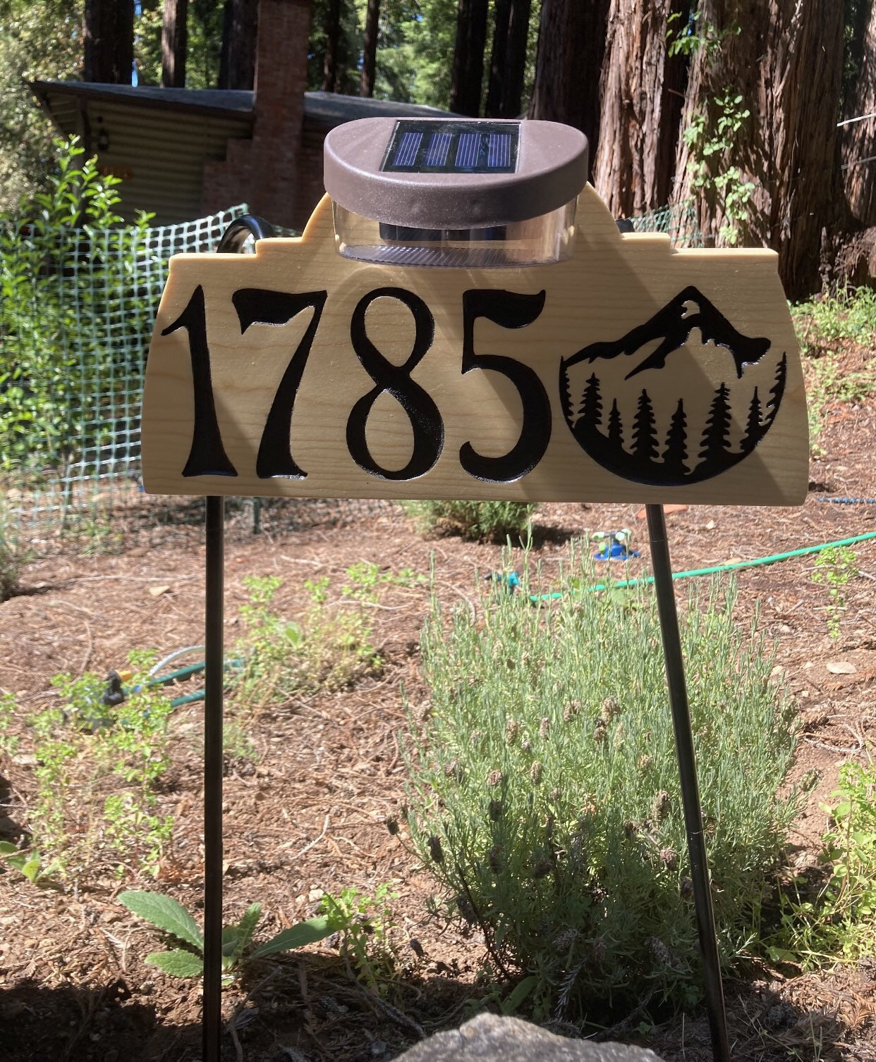 Lighted Address Sign, Carved Address Sign, Solar Address Sign. - Etsy
