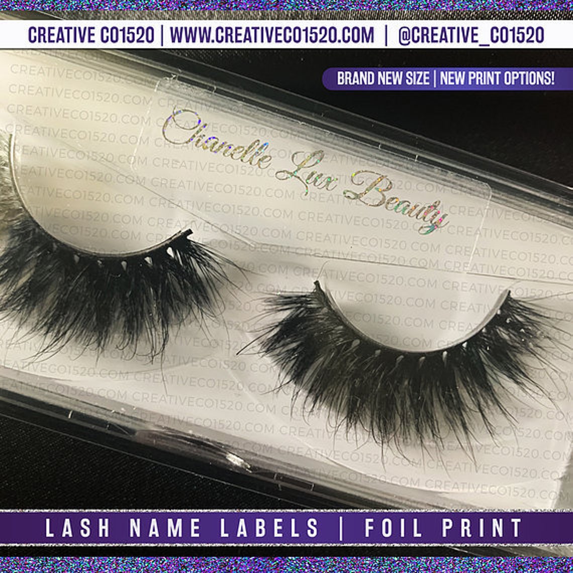 Foil Lash Name Stickers Custom Eyelash Case Labels Eyelash - Etsy