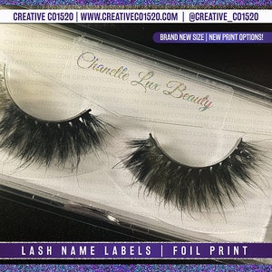 Foil Lash Name Stickers, Custom Eyelash Case Labels, Eyelash Case ...