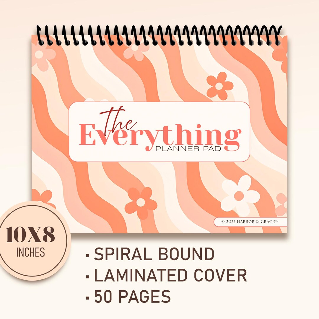 The Everything Planner, Spiral Bound Daily Planner, 10x8 Desk Planning ...