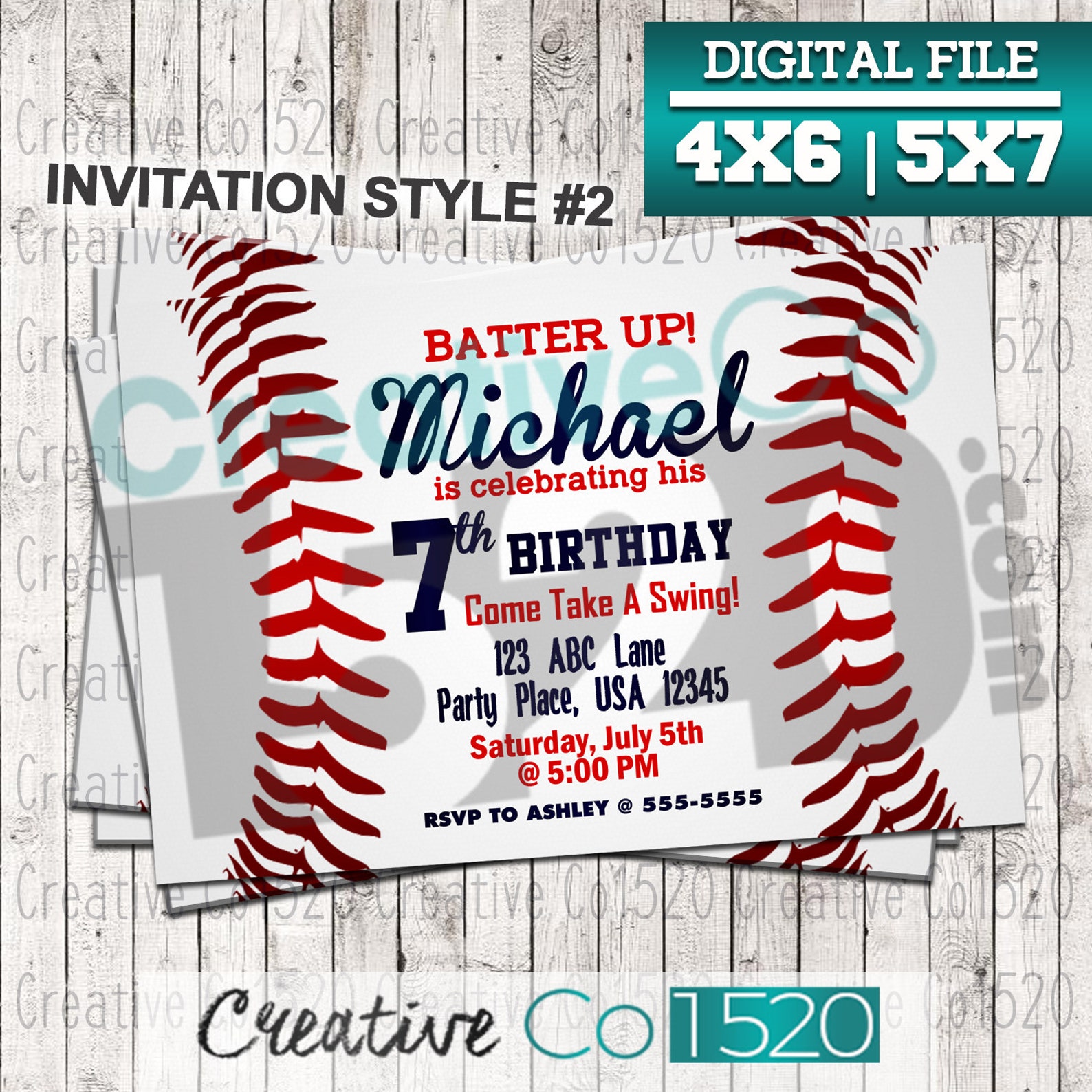 Printed & Shipped Baseball Party | Baseball Party Invitation | Baseball ...