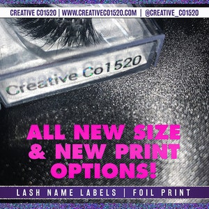 Foil Lash Name Stickers, Custom Eyelash Case Labels, Eyelash Case ...