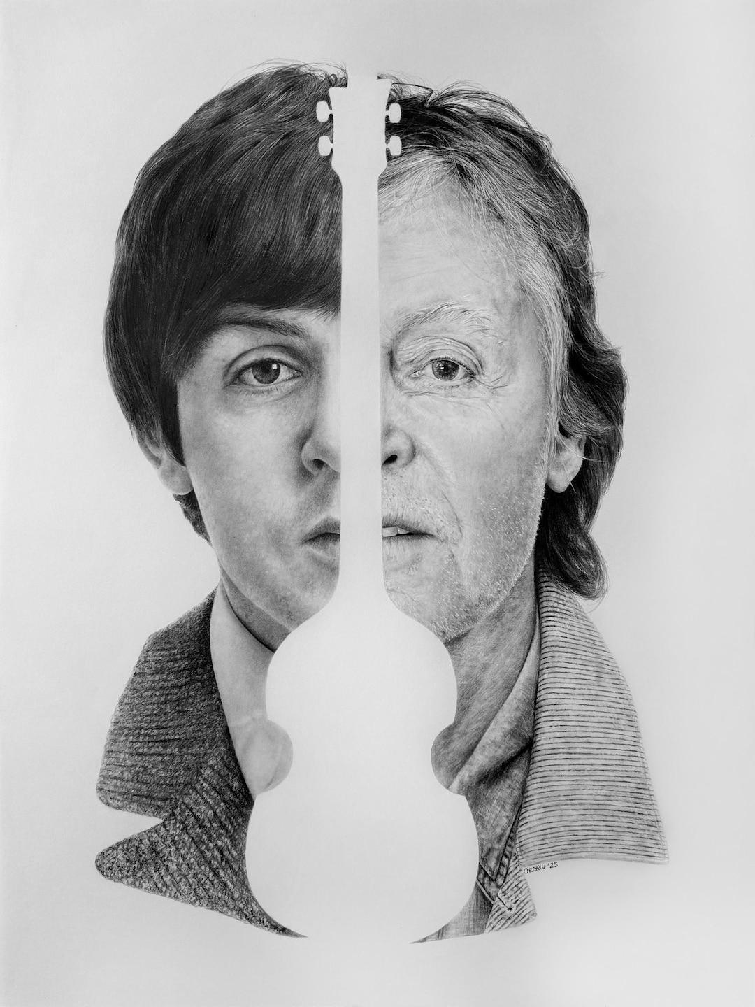 Yesterday and Today - Original Pencil Drawing of Paul Mccartney - Etsy