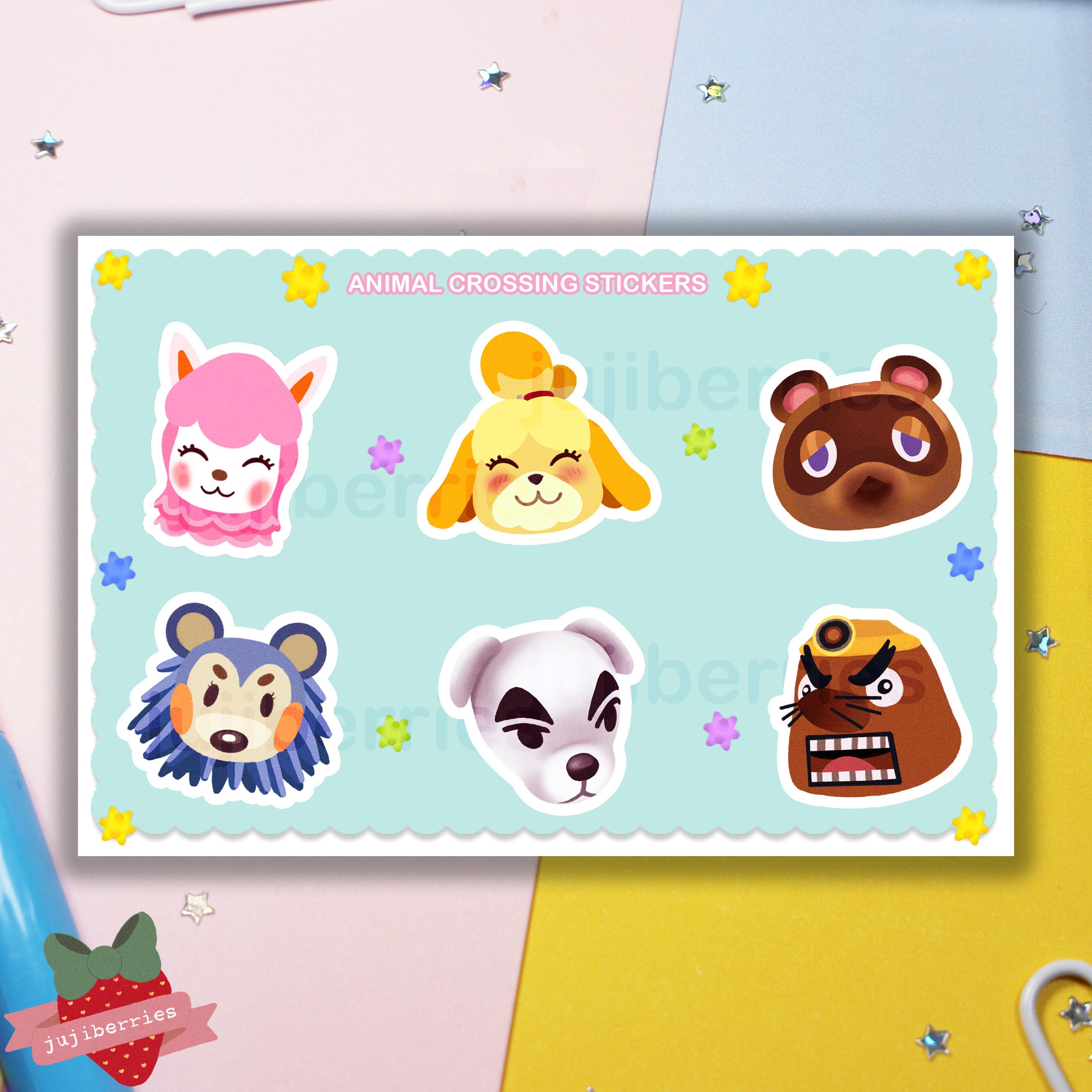 Animal Crossing Sticker Sheet - Etsy