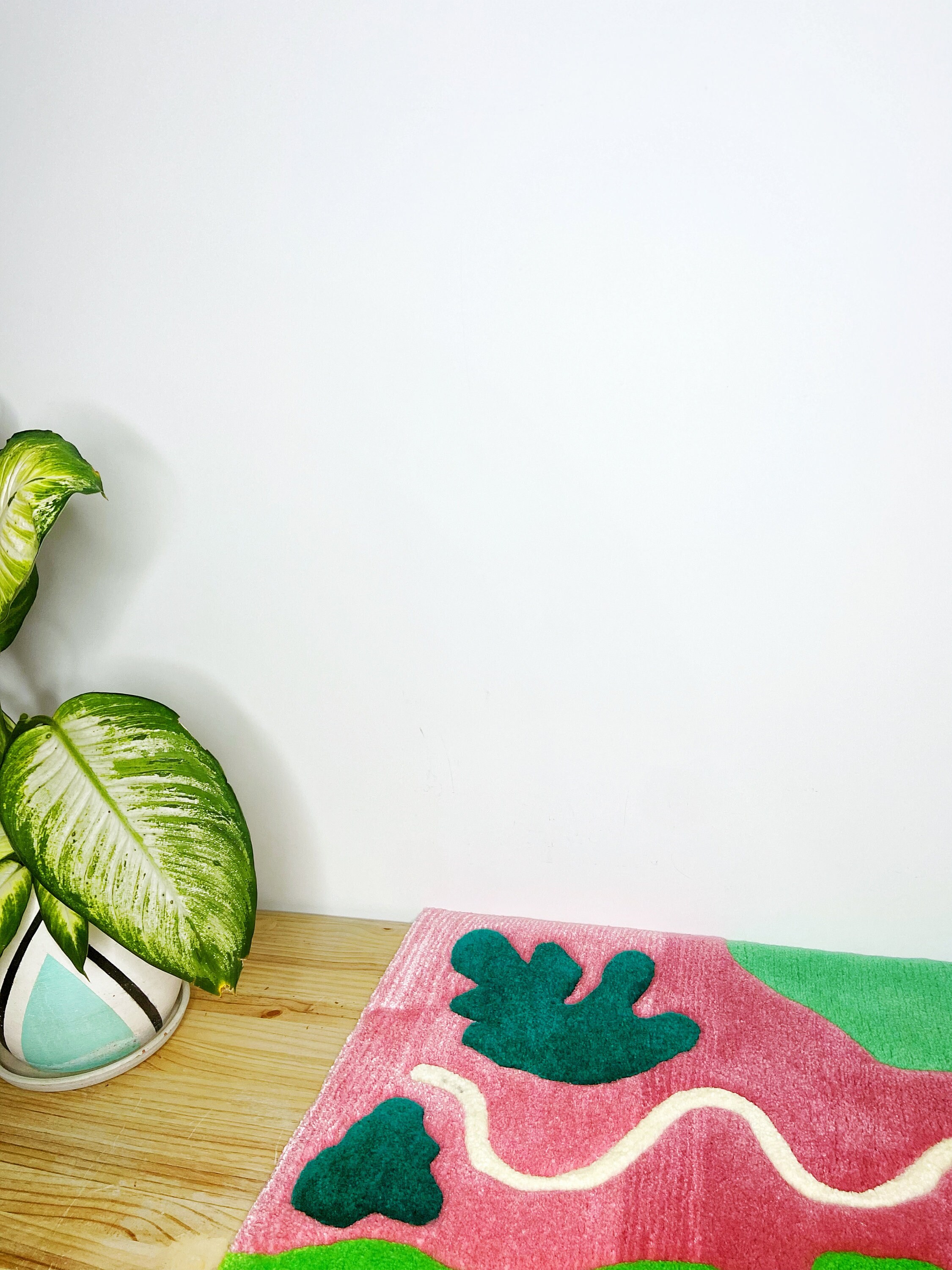 One-of-a-kind Abstract Handmade Tufted Rug: 3D Colorful Contemporary ...