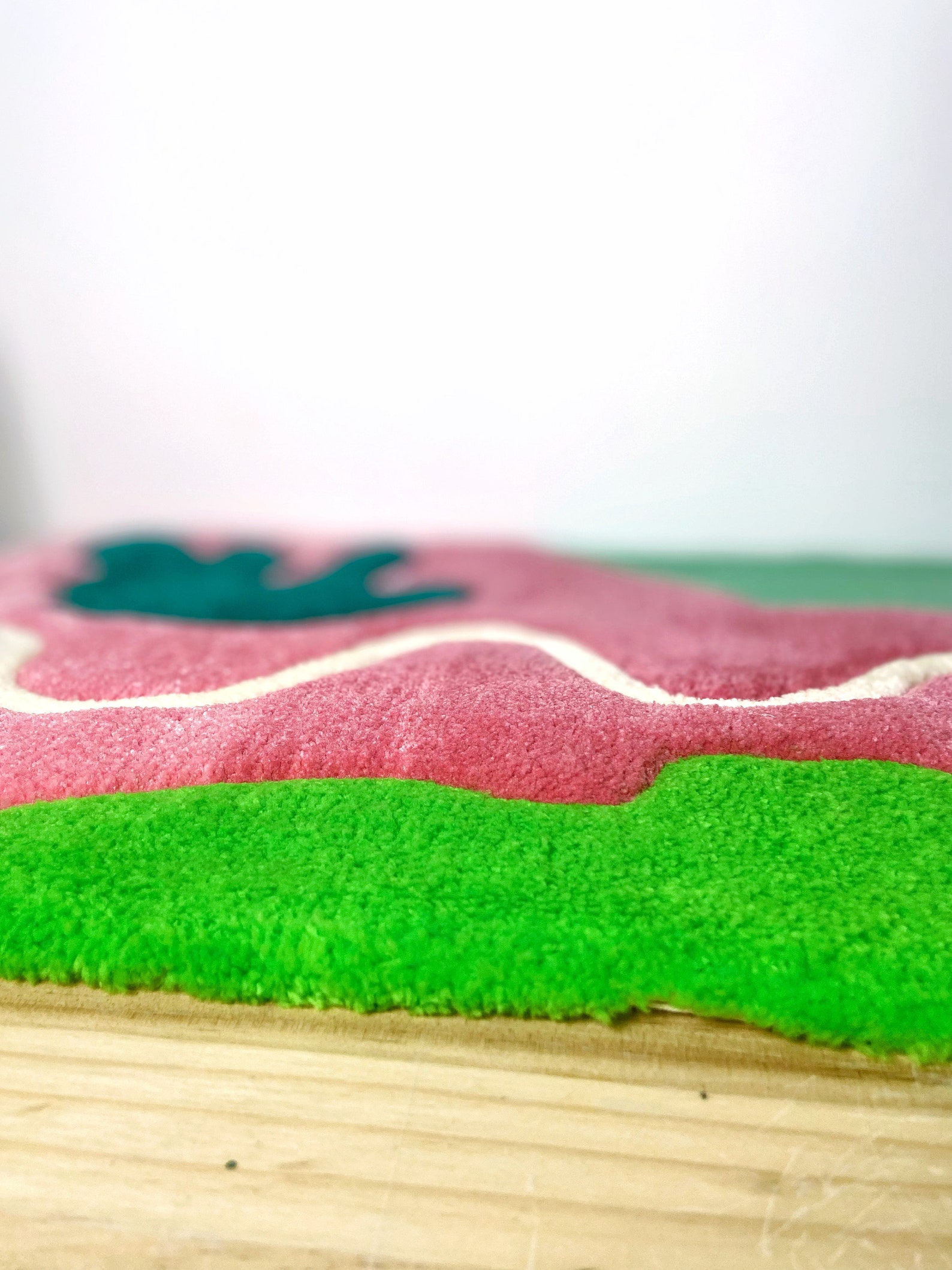 One-of-a-kind Abstract Handmade Tufted Rug: 3D Colorful Contemporary ...