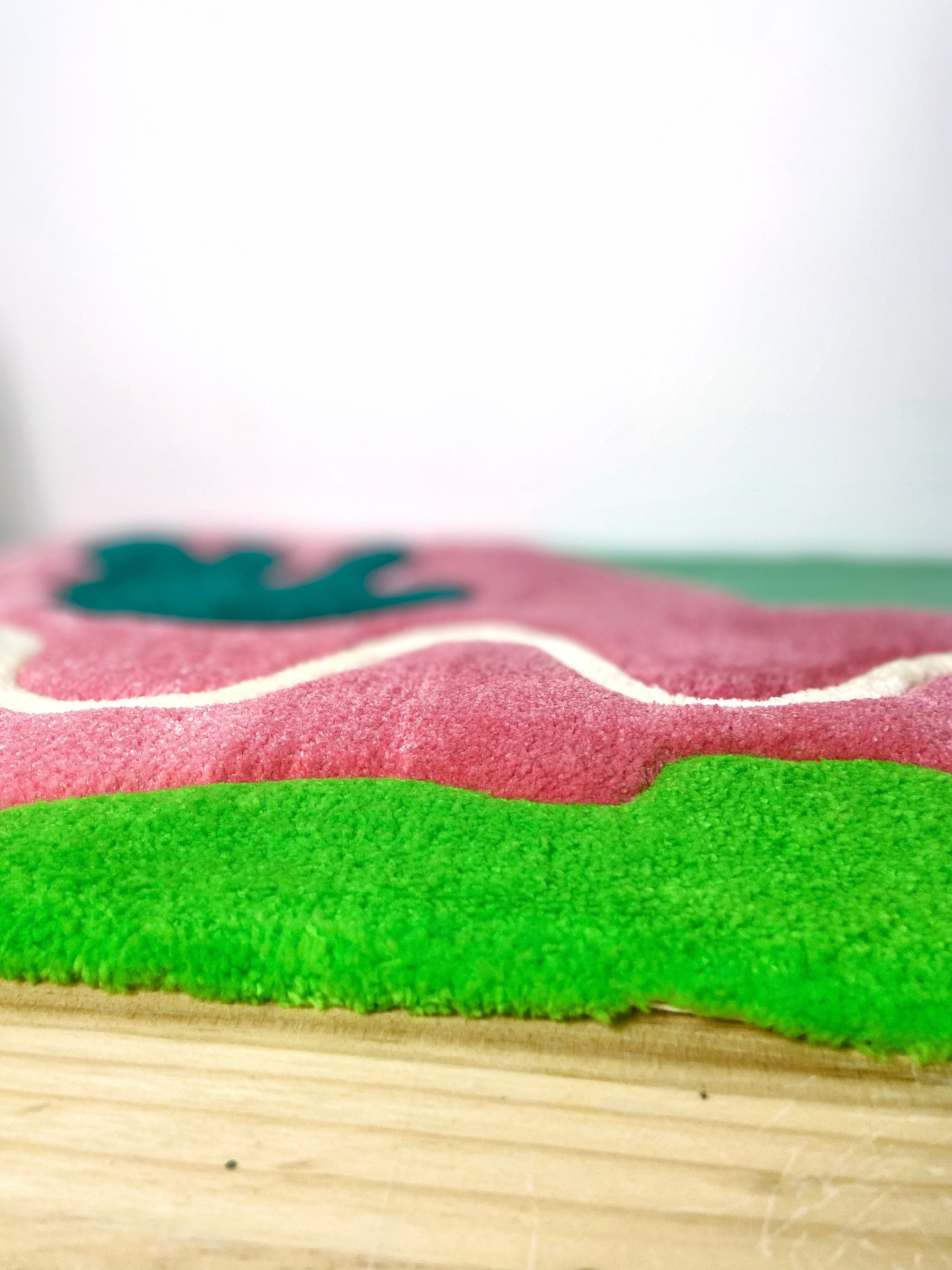 One-of-a-kind Abstract Handmade Tufted Rug: 3D Colorful Contemporary ...