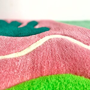 One-of-a-kind Abstract Handmade Tufted Rug: 3D Colorful Contemporary ...