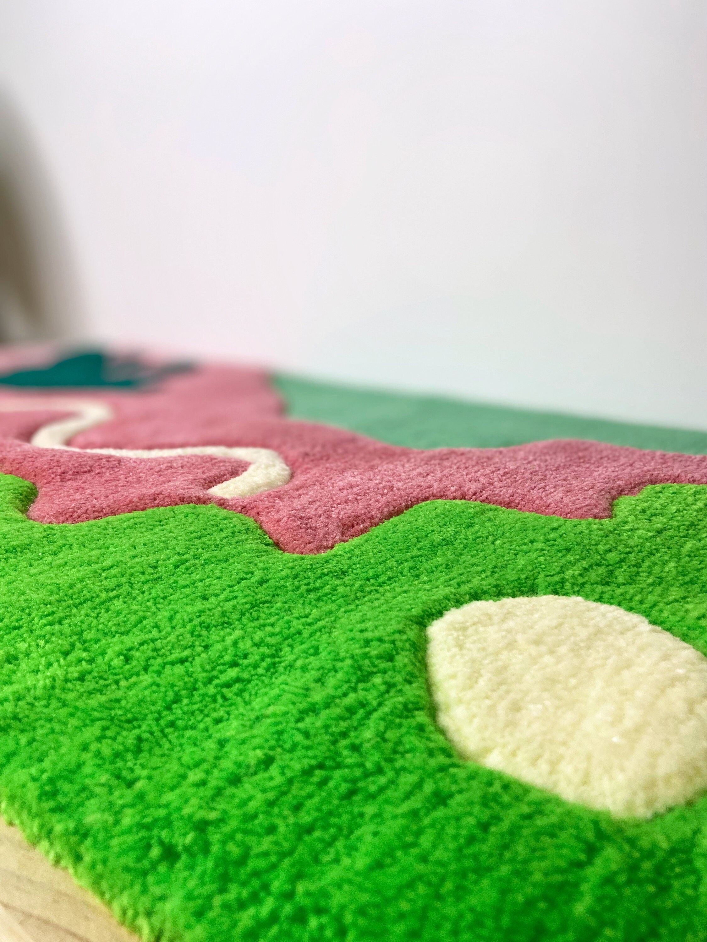 One-of-a-kind Abstract Handmade Tufted Rug: 3D Colorful Contemporary ...