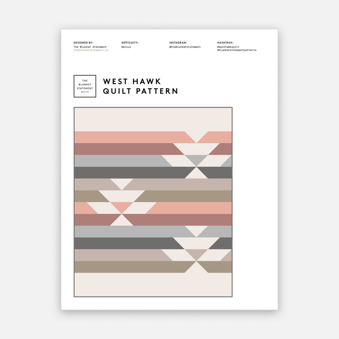 West Hawk Quilt Pattern PDF Download - Etsy