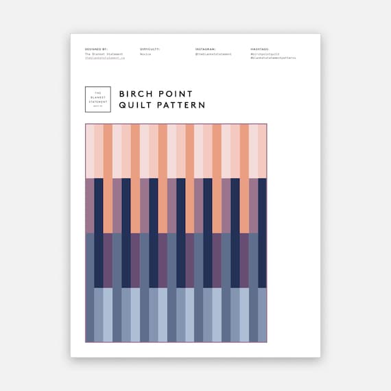 Birch Point Quilt Pattern PDF Download - Etsy Canada