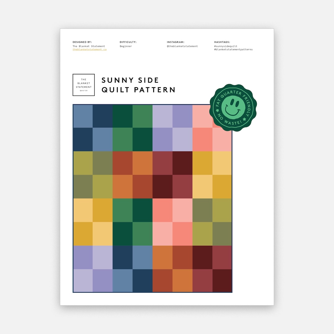 Sunny Side Quilt Pattern PDF Download - Etsy