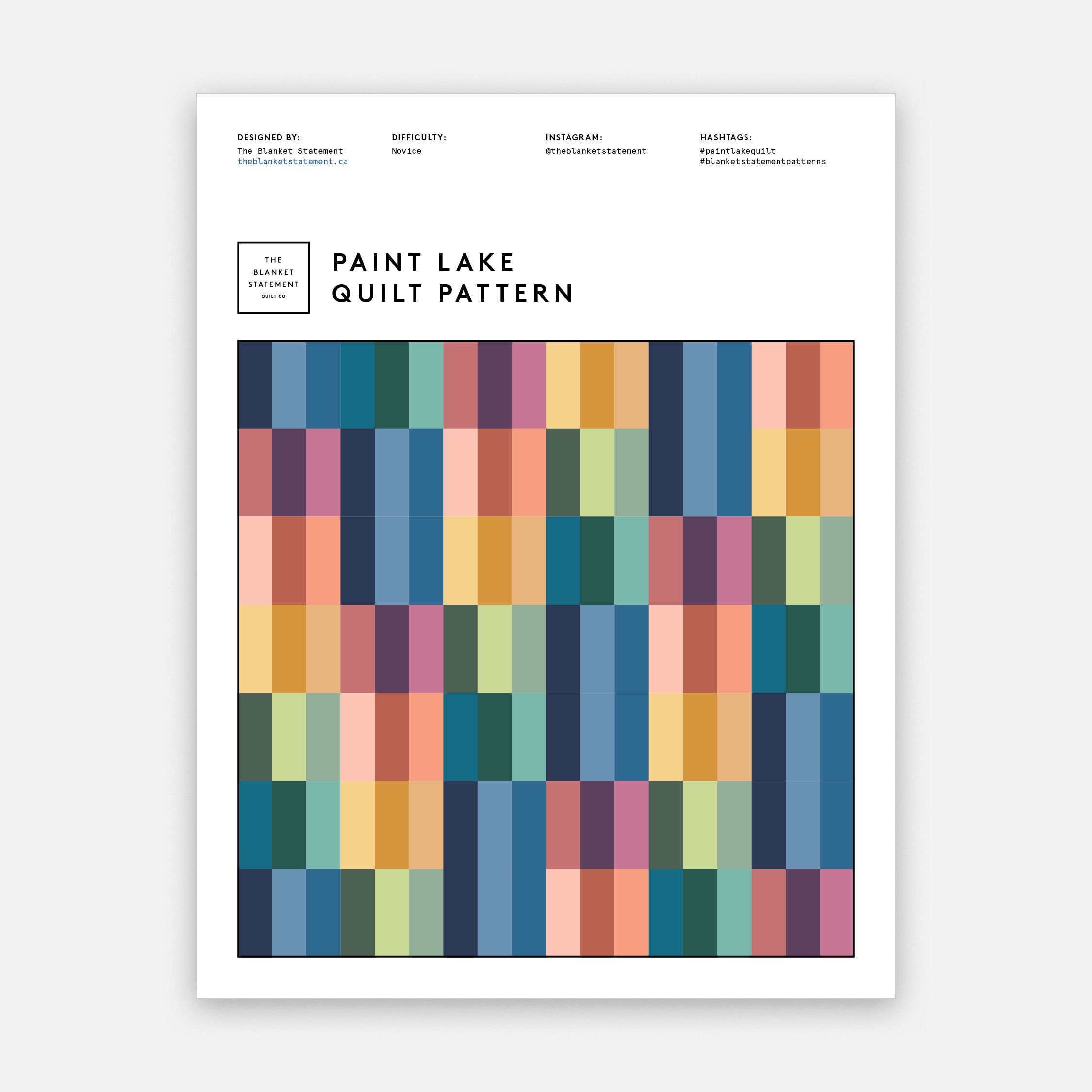 Paint Lake Quilt Pattern PDF Download - Etsy