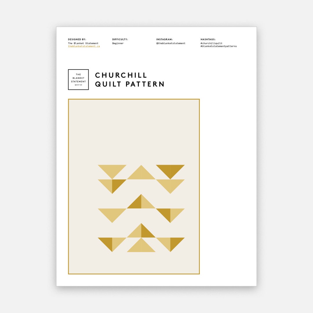 Churchill Quilt Pattern PDF Download - Etsy
