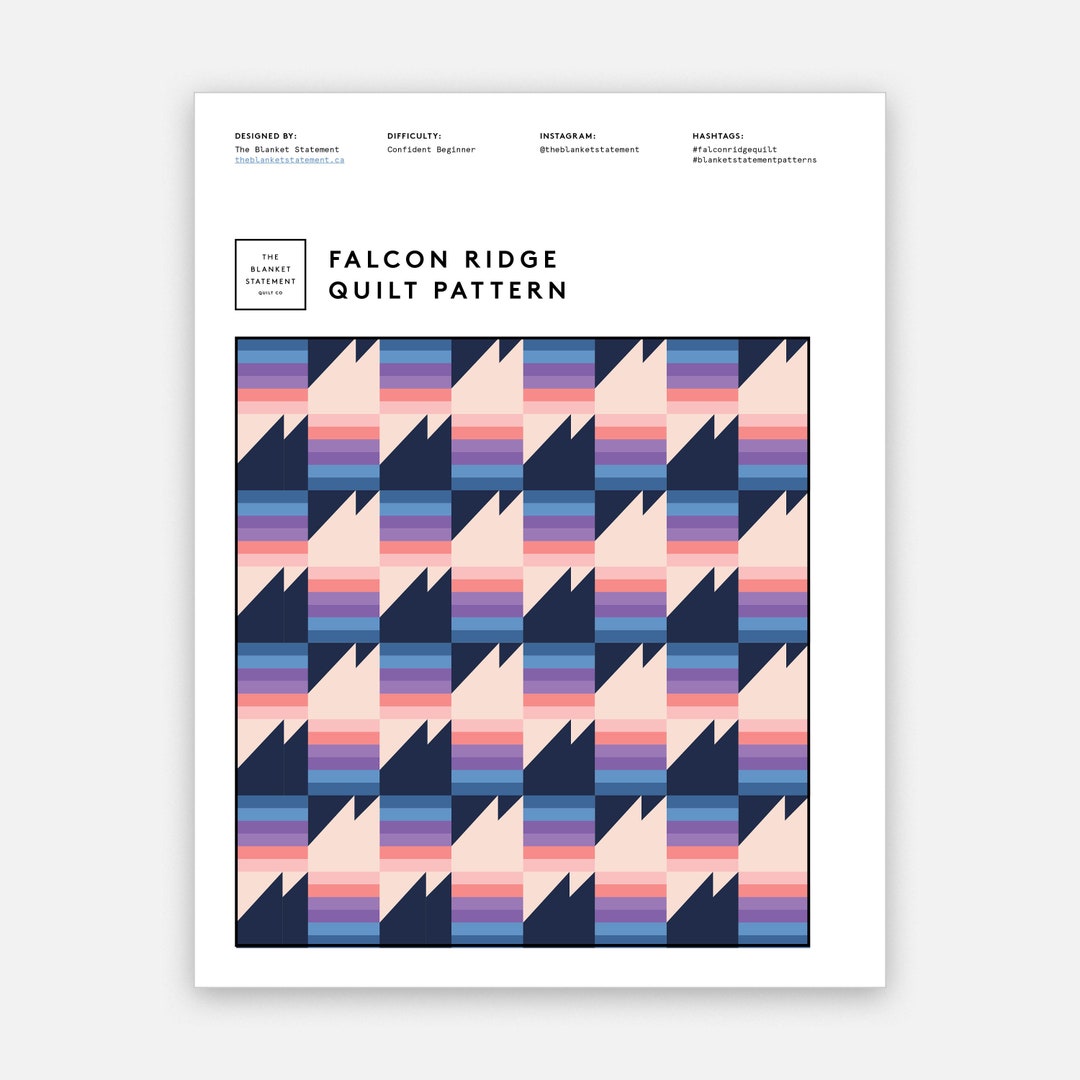 Falcon Ridge Quilt Pattern PDF Download - Etsy