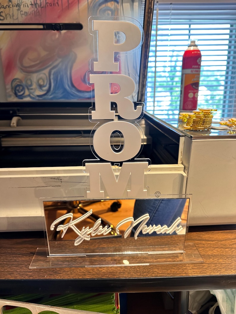 Custom Acrylic Prom Centerpiece, Personalized Birthday Event Decor ...