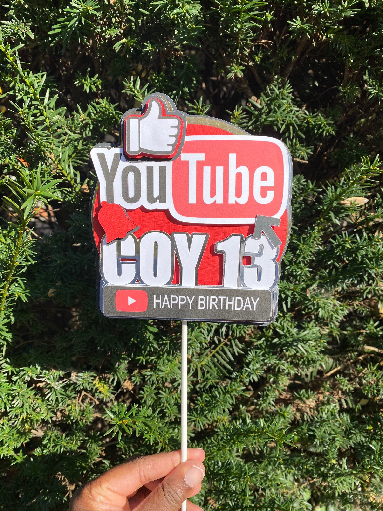 Custom Youtube Birthday Cake Topper, Gamer Party Decor - Etsy